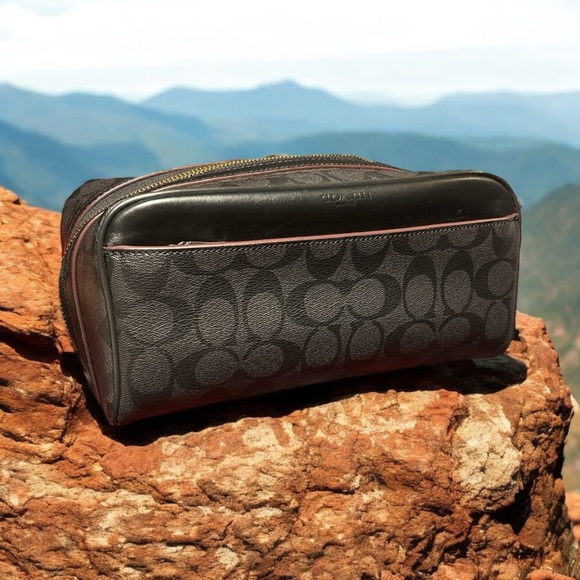 Coach | Bags | Coach Travel Kit Bag In Signature Logo Canvas | Poshmark